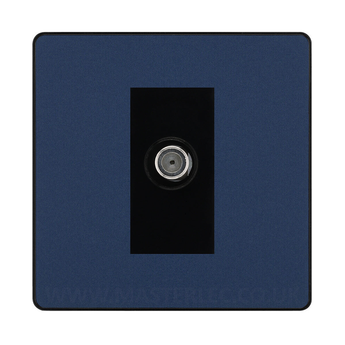 BG Evolve Matt Blue Screwless 1 Gang Satellite Socket — Masterlec