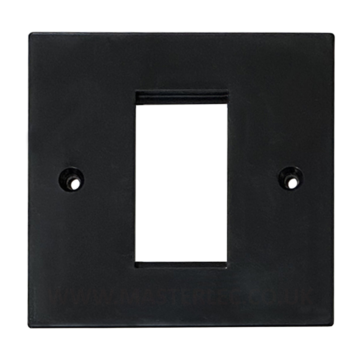 Black Square Edge Single 1 Gang Euro Module Faceplate Plastic Modular ...