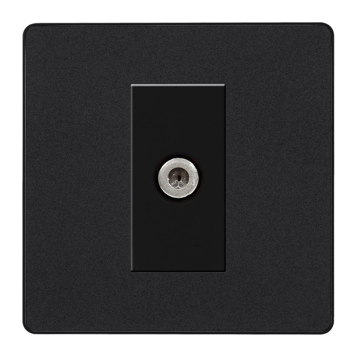 BG Evolve Matt Black 1 Gang Satellite Sky Socket Black Inserts PCDMB64 ...