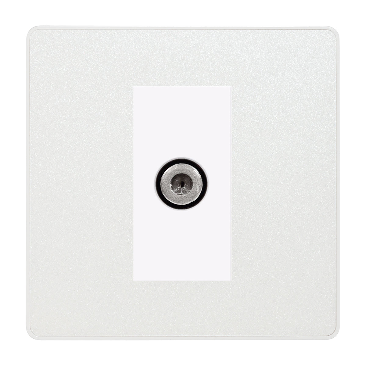 BG Evolve Pearlescent White 1 Gang Satellite Sky Socket White Inserts ...