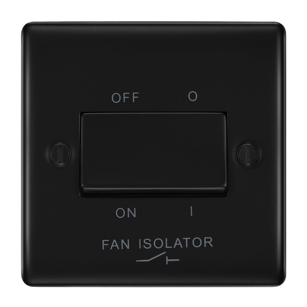 BG Nexus Matt Black Fan Isolator Switch Triple Pole NFB15 — Masterlec