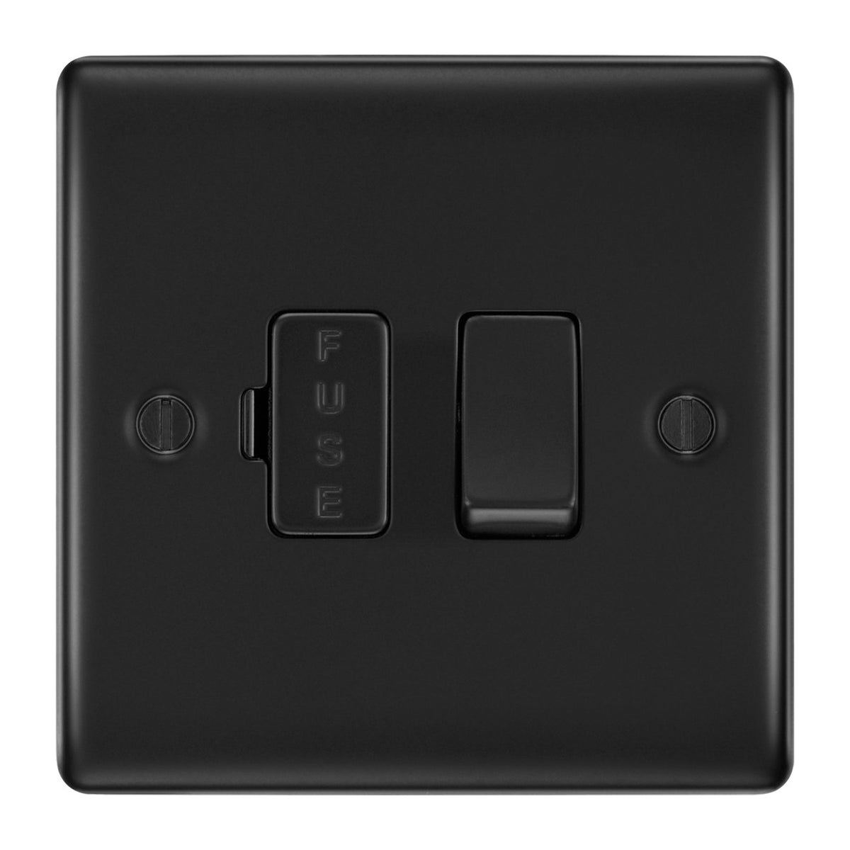BG Nexus Matt Black Switched Fused Spur Connection Unit NFB50 — Masterlec