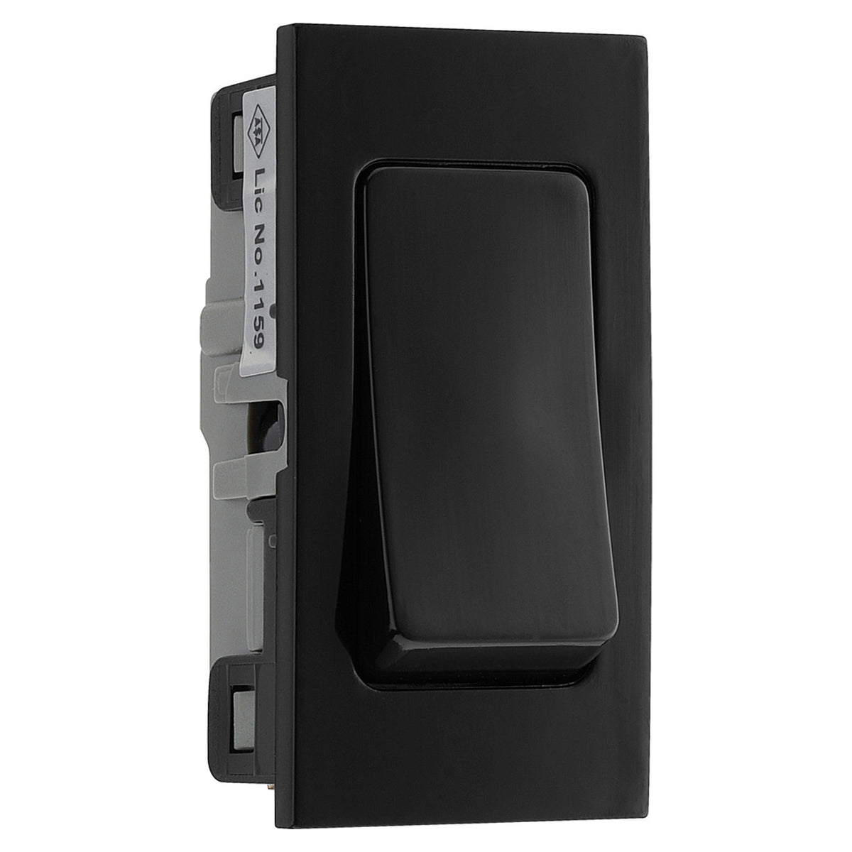 BG EMSW13B 10AX Intermediate Euro Module Switch Black Insert — Masterlec