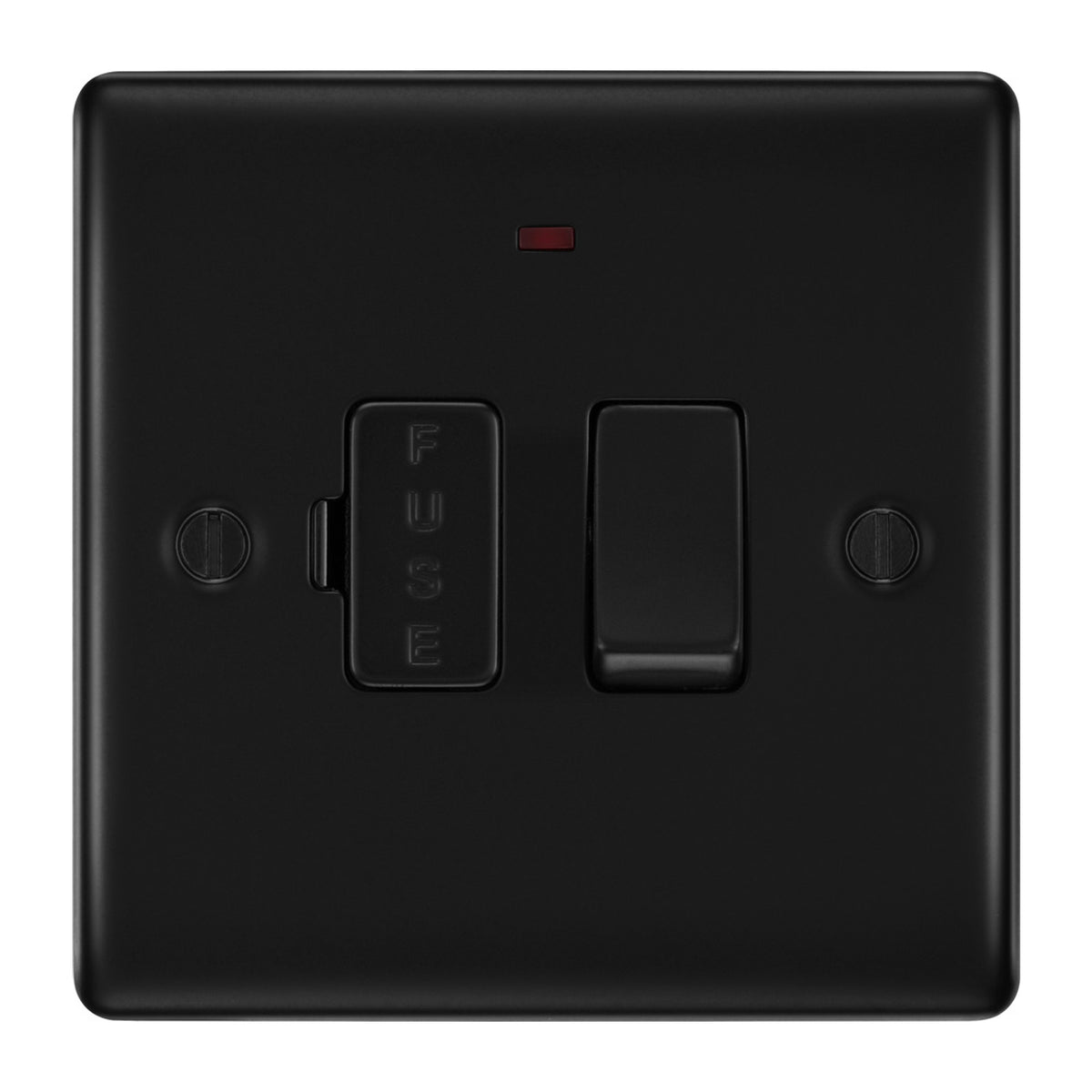 BG Nexus Matt Black Switched Fused Spur Connection Unit with Neon NFB5 ...