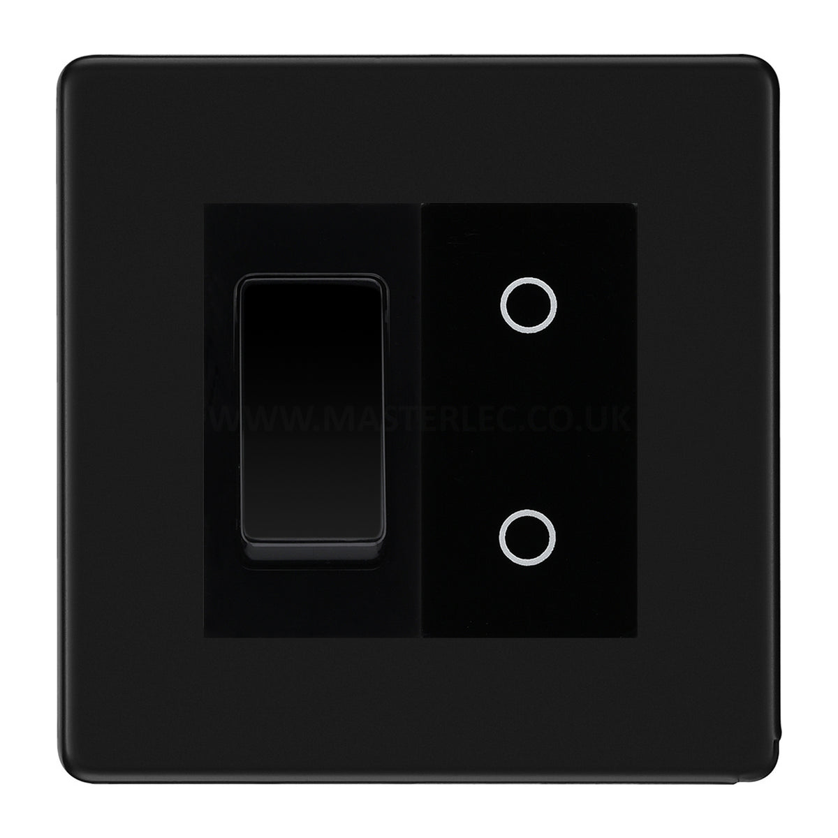 BG Nexus Screwless Matt Black 2G Custom Switch 1x 2 Way Switch 1x Seco ...