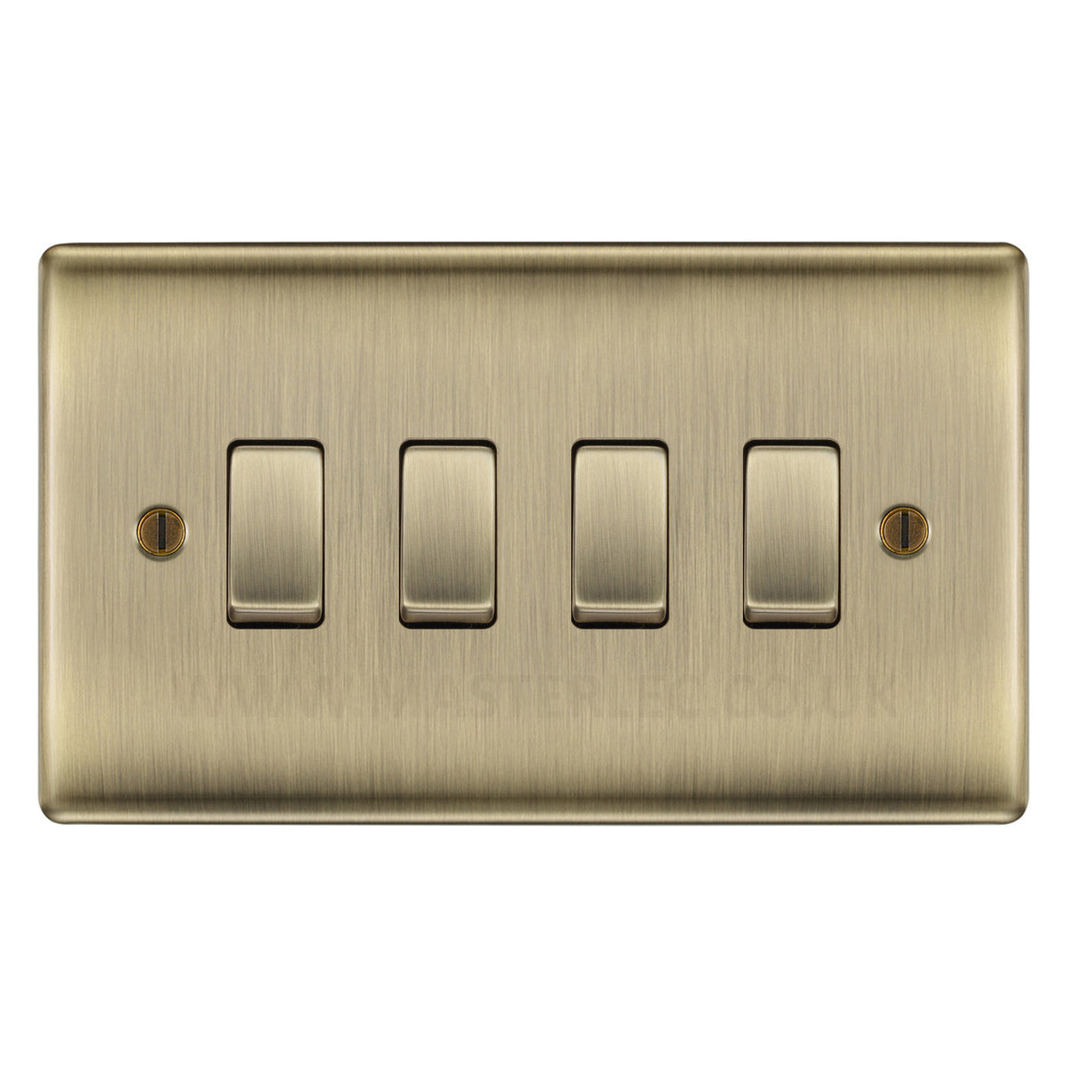 BG Nexus Antique Brass 4 Gang Switch 2x Intermediate 2x 1 or 2 Way Cus ...