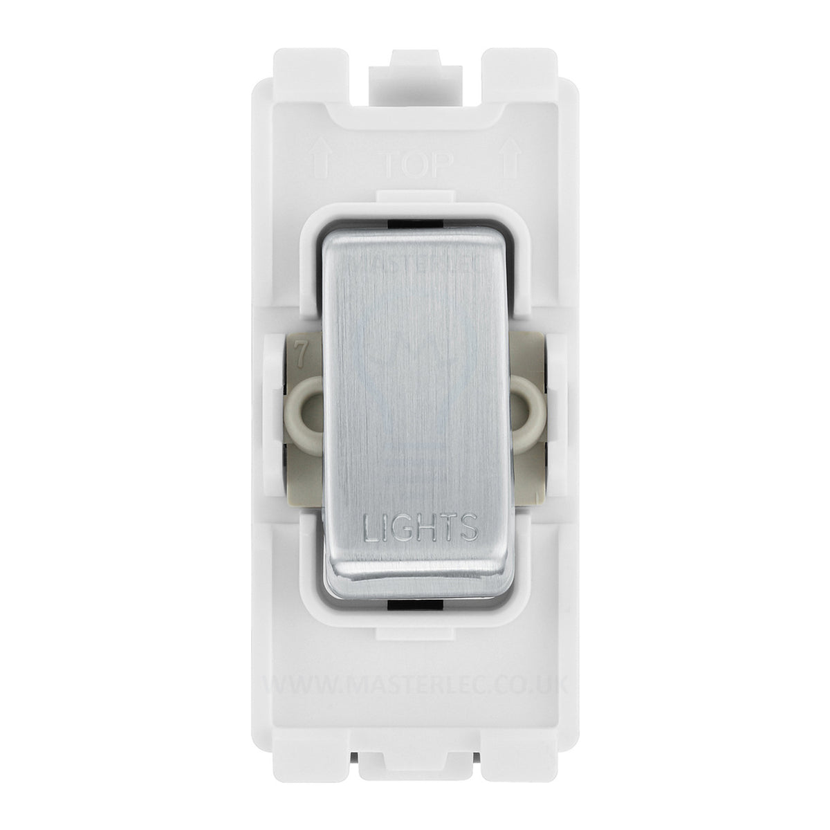 BG Nexus RRLTBS Brushed Steel 20 Amp Double Pole Appliance Grid Switch ...