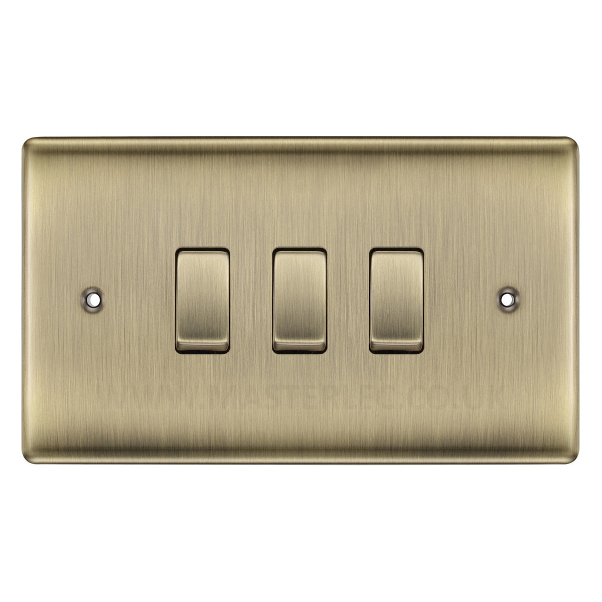BG Nexus Metal Antique Brass Triple Light Switch Double Format Custom ...