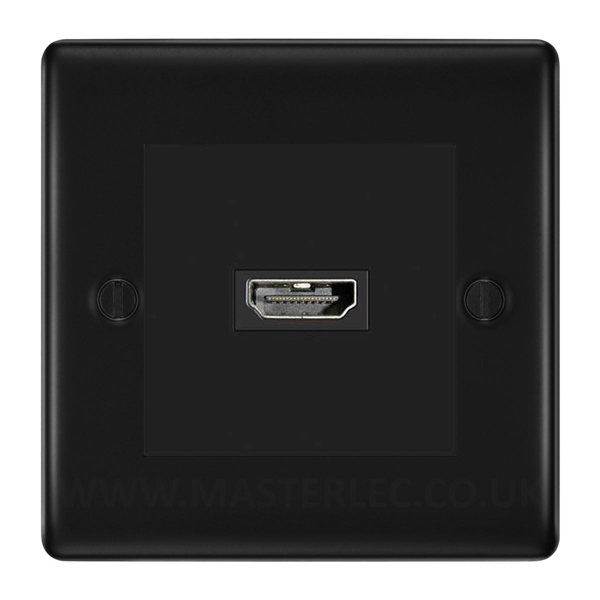 BG Nexus Matt Black 1 Gang HDMI Socket Black Insert — Masterlec