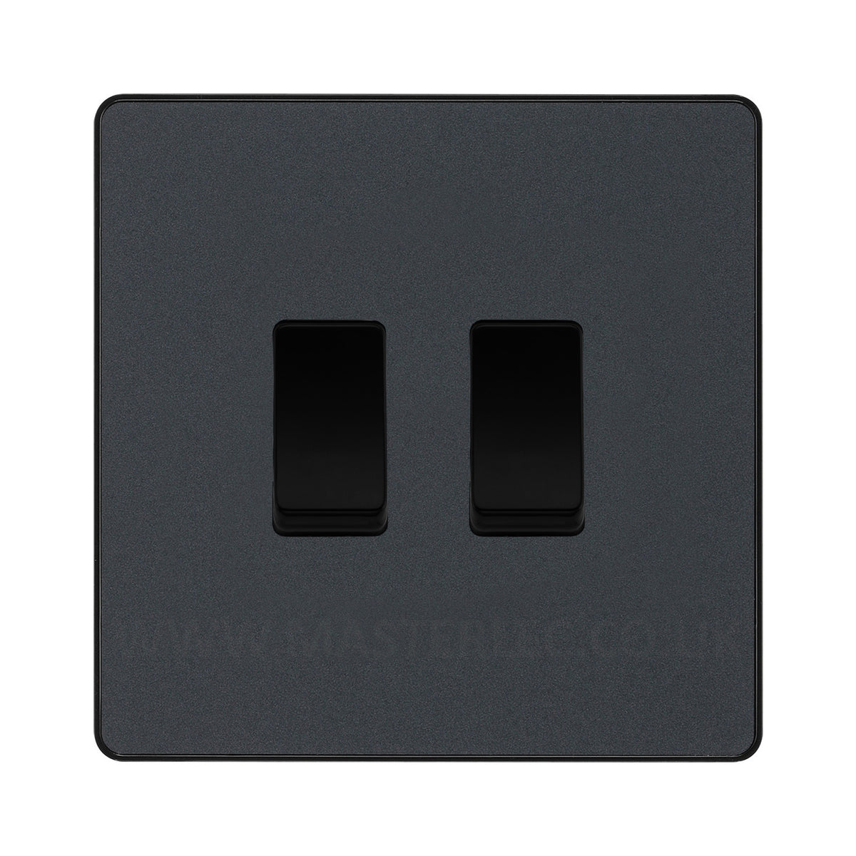 BG Evolve Matt Grey 2 Gang Intermediate Custom Grid Light Switch ...