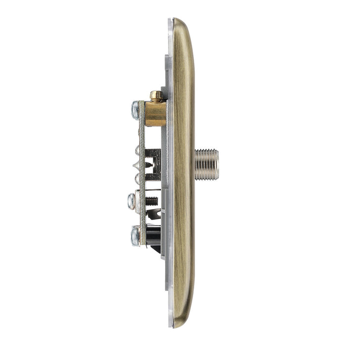Bg Nexus Antique Brass Satellite Socket Nab64 — Masterlec