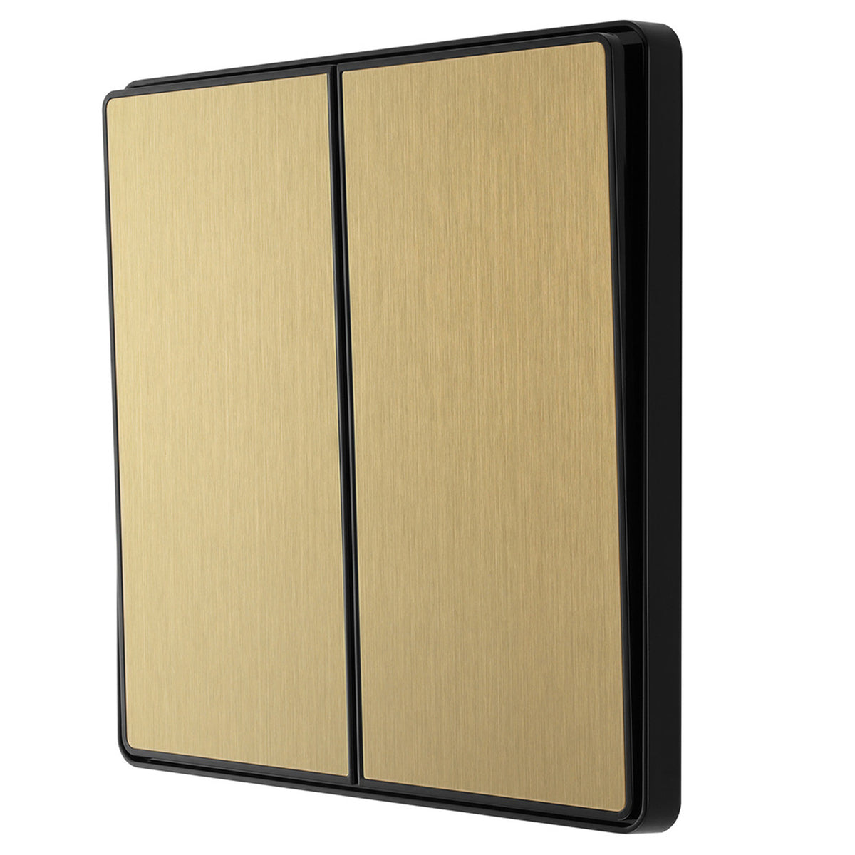 BG Evolve Satin Brass PCDSB42EB Double 2 Gang 2 Way Edge to Edge Rocke ...