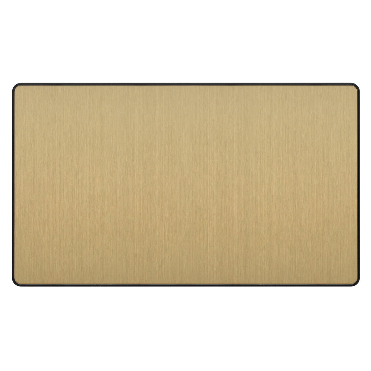 BG Evolve Satin Brass PCDSB95B 2 Gang Double Blank Plate Cover Blankin ...