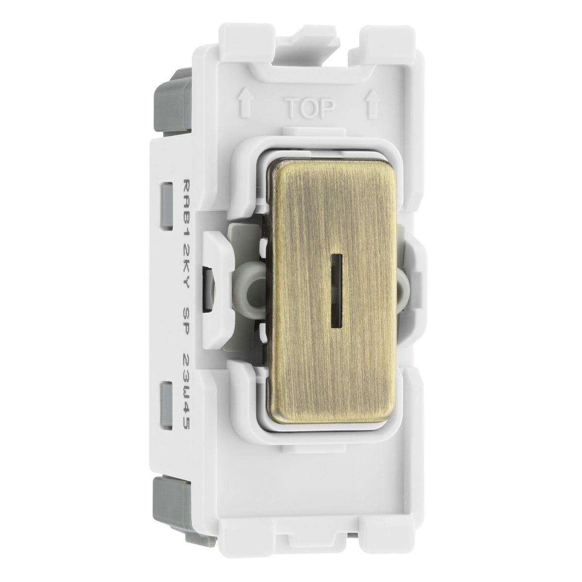 BG Nexus RAB12KY Antique Brass 2 Way Single Pole Secret Key Switch 20 ...