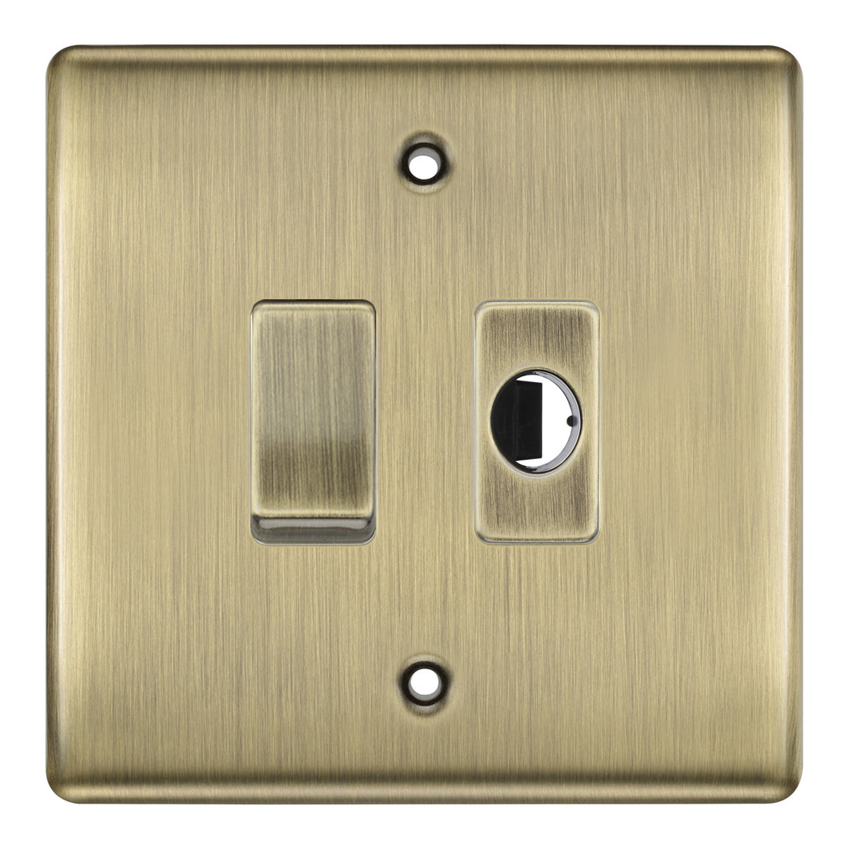 BG Nexus Antique Brass Unswitched Fused Spur Connection Unit with Flex ...