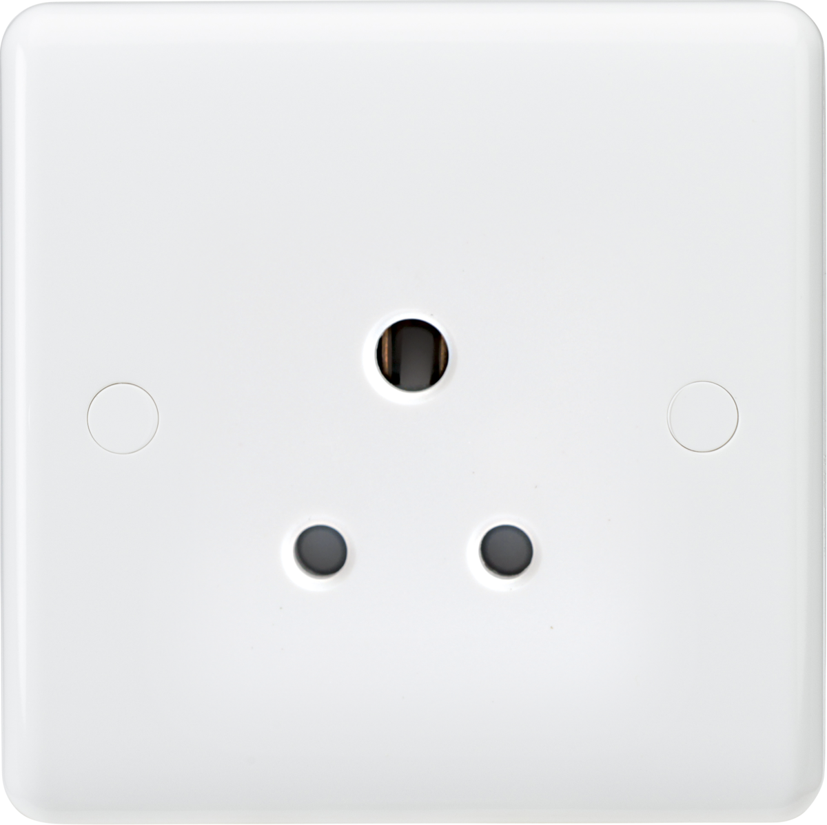 Curved Edge 5A Unswitched Round Pin Socket — Masterlec