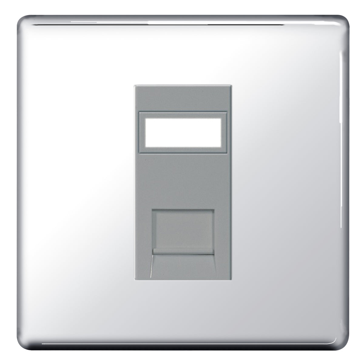 BG Nexus Screwless Flat Plate Polished Chrome 1 Gang RJ45 Socket FPCRJ ...