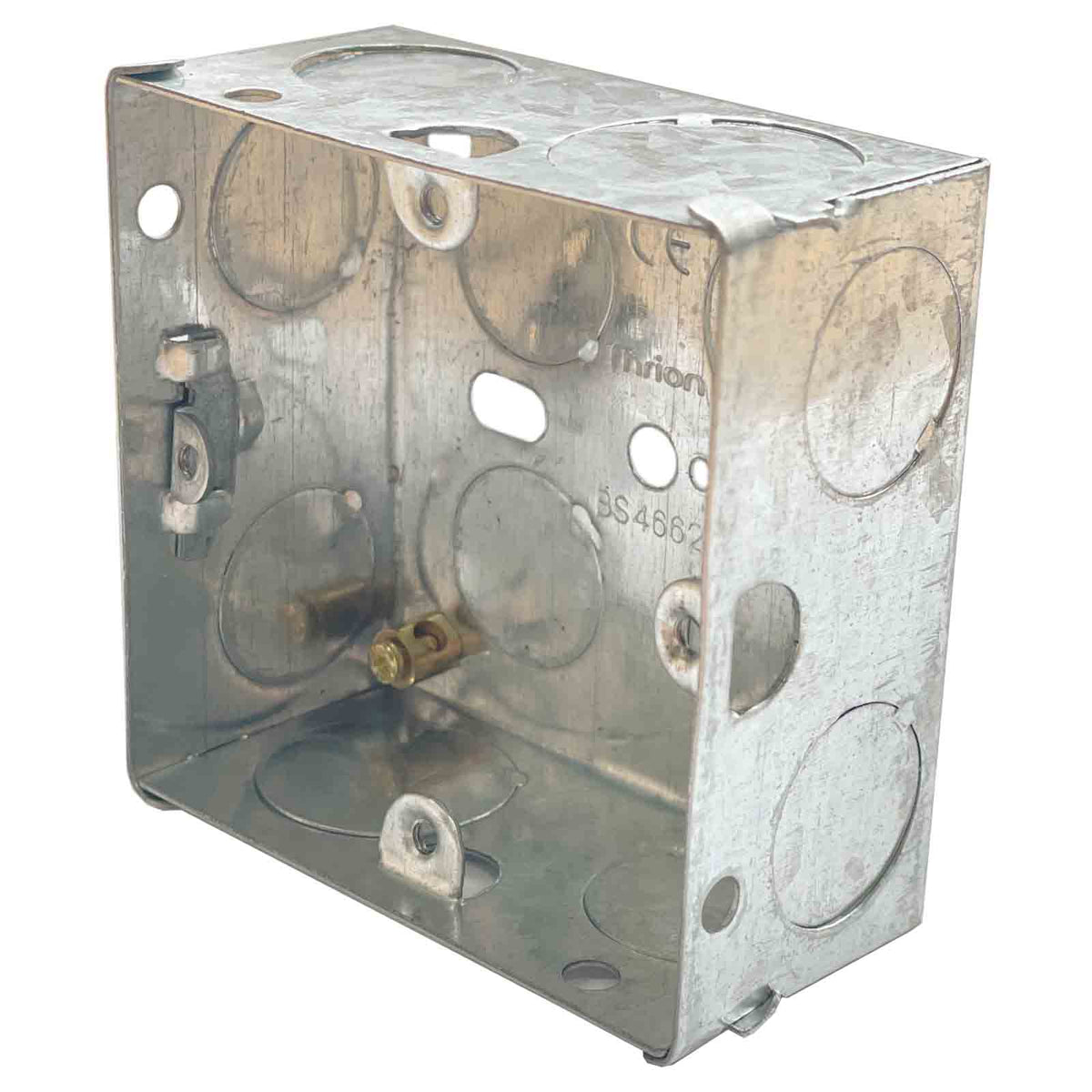 35mm 1 Gang Single Galvanised Steel Metal Back Box BG HGS03 — Masterlec