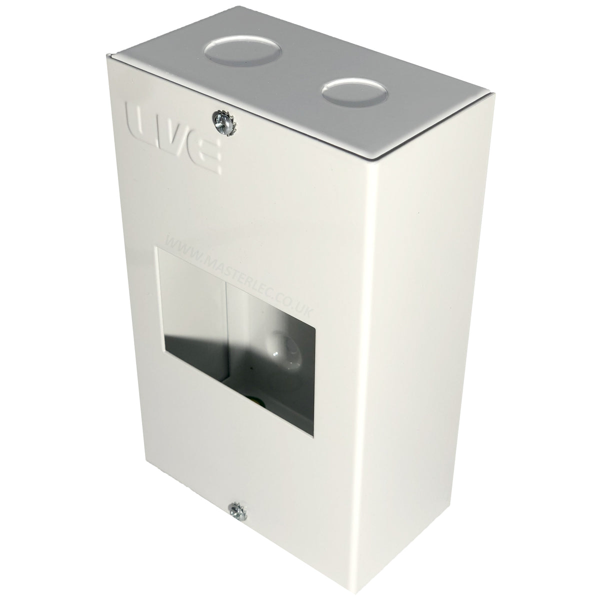 Live EMCU4 4 Module Empty Metal Enclosure with DIN Rail MCB RCD Contac ...