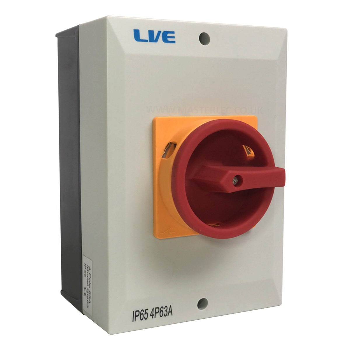 Live IP65 Weatherproof Rotary Isolator Switch 63 Amp 4 Pole RI463 230 ...
