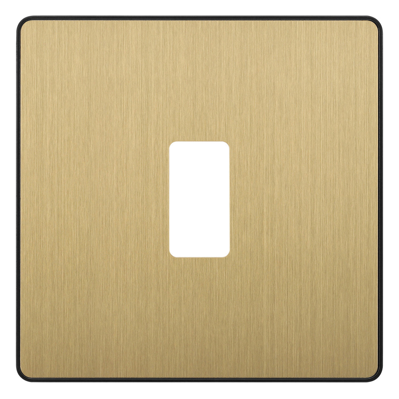 BG Evolve Satin Brass RPCDSB1B 1 Gang Front Cover Plate — Masterlec