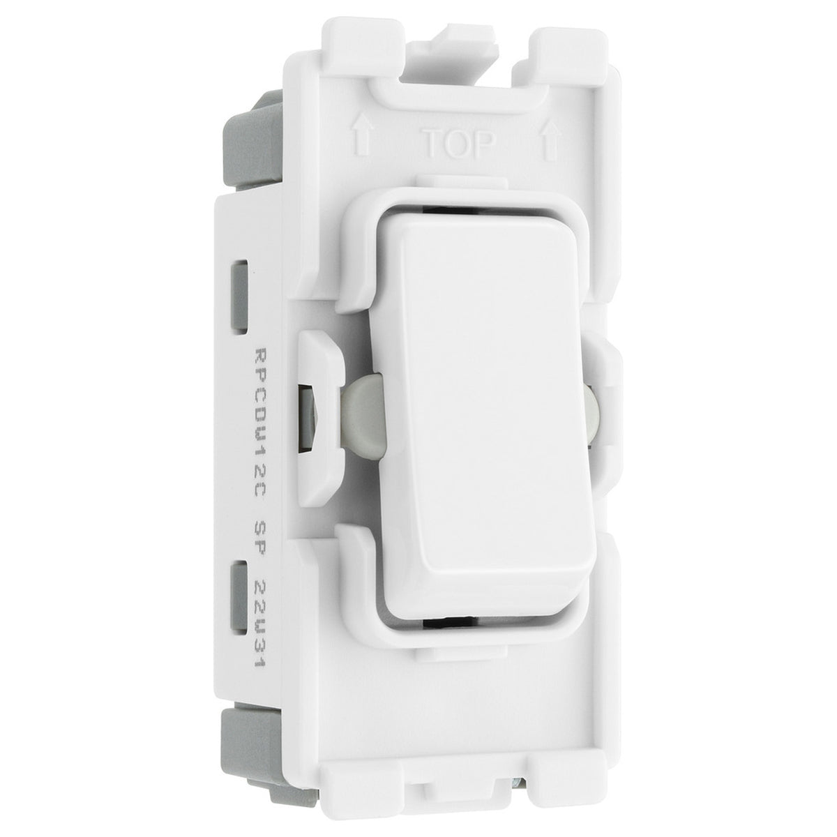 BG Evolve White RPCDW12C 2 Way Single Pole Centre Off Switch 20 Amp Gr ...