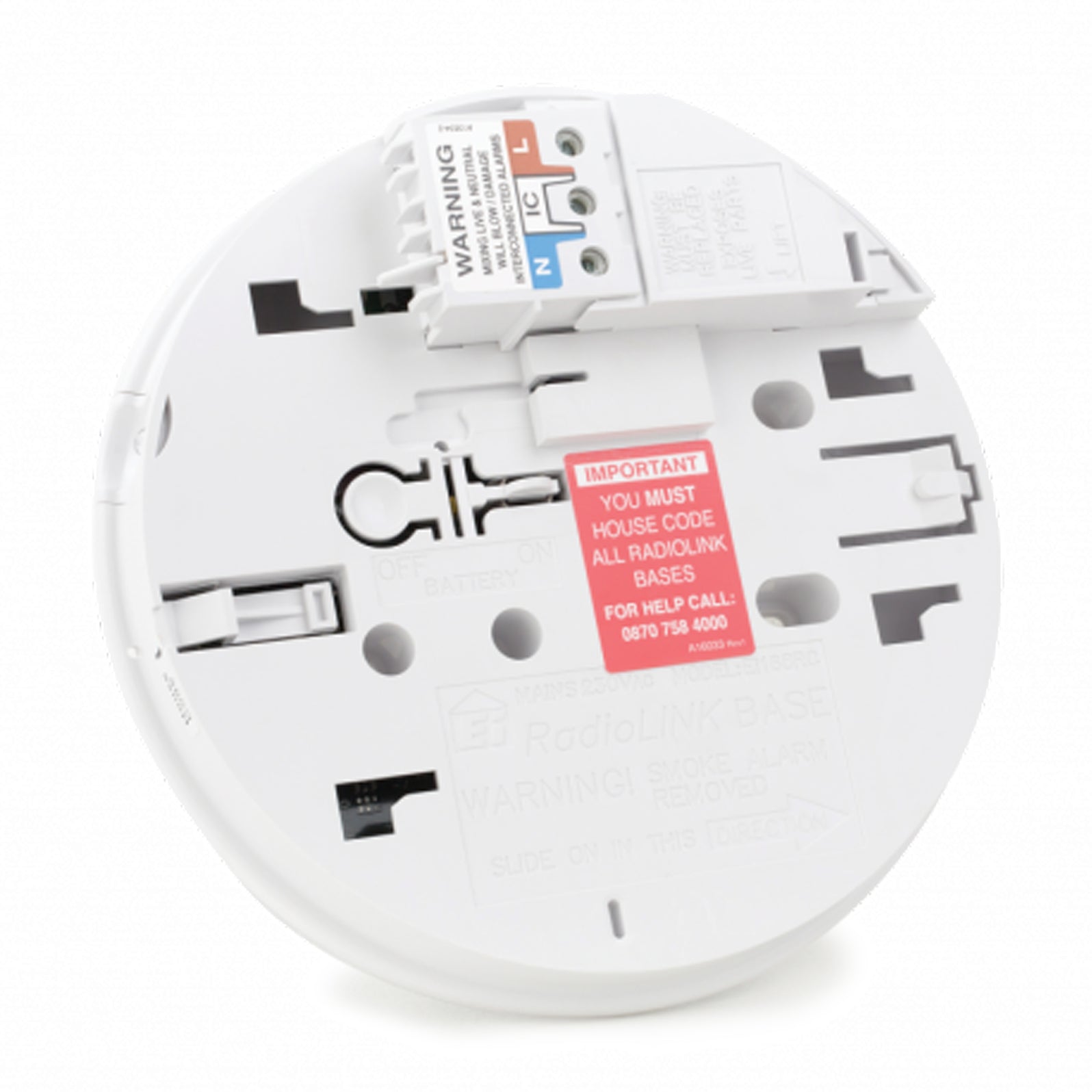 Aico Ei168RC RadioLINK Base with rechargeable lithium cell back-up — Masterlec