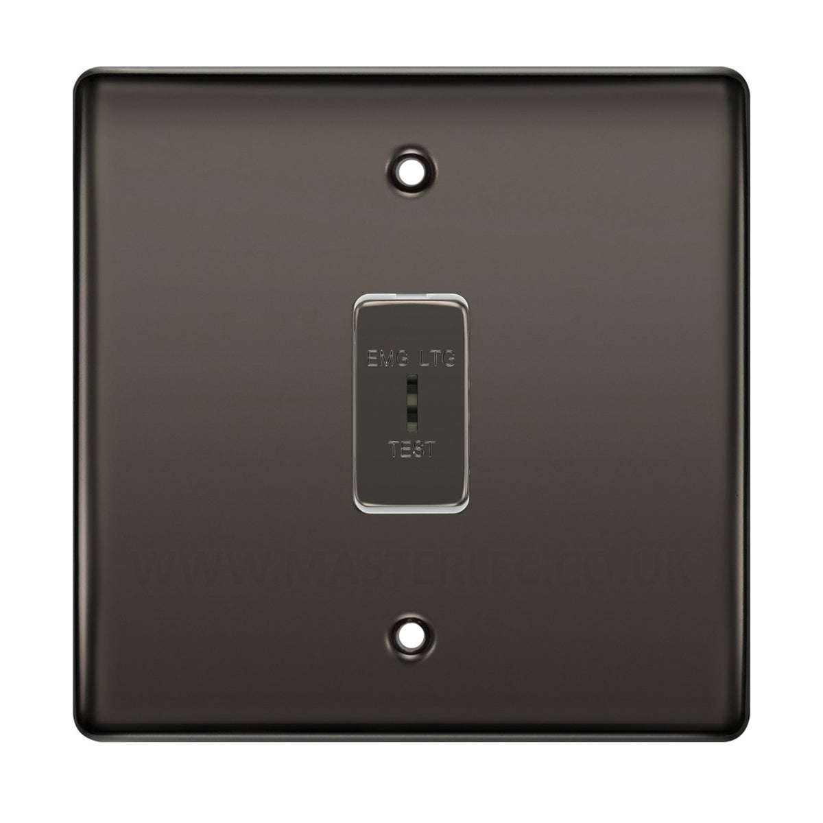 BG Black Nickel 1 Gang 2 Way Single Pole Emergency Light Test Key Grid ...