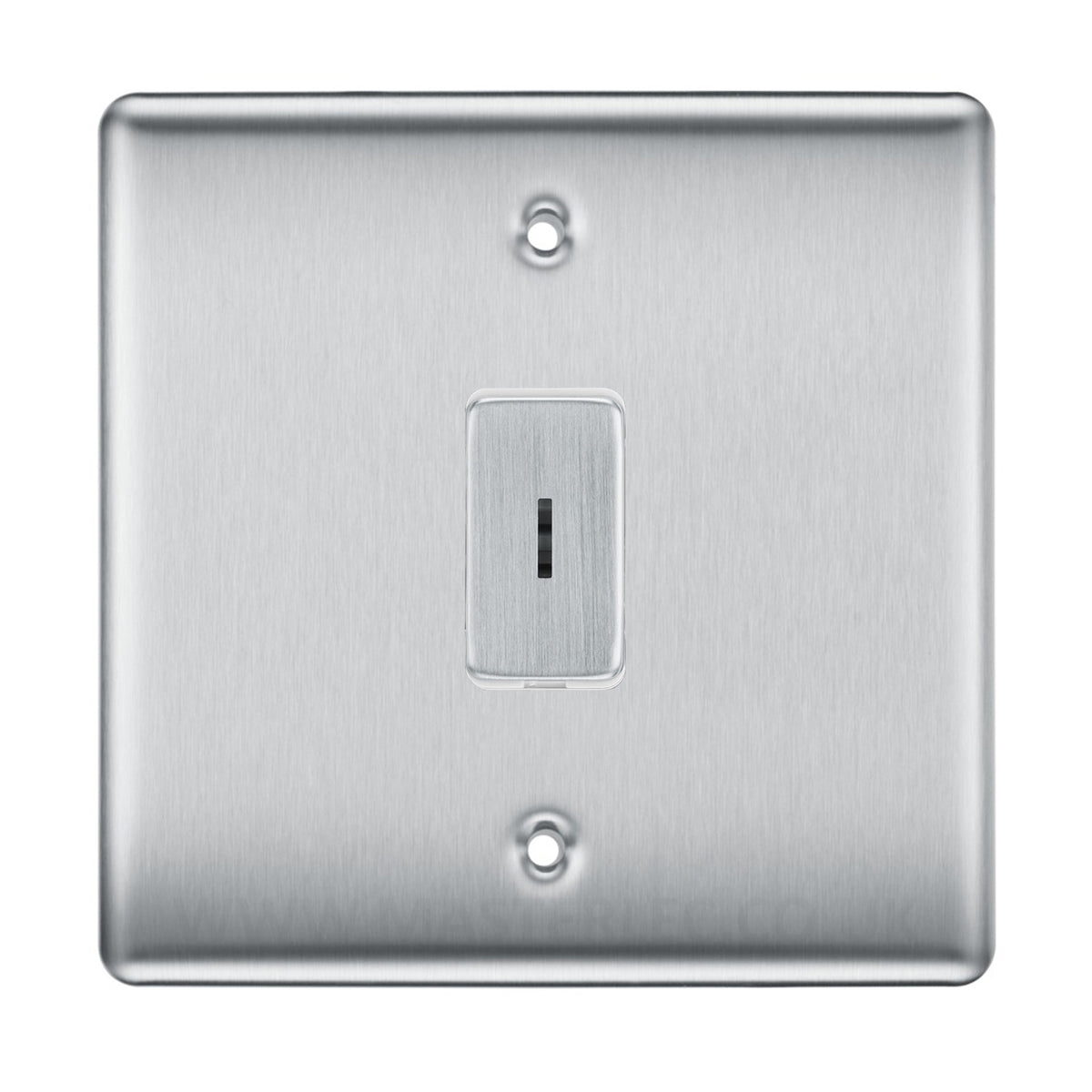 BG Nexus Brushed Steel 1 Gang 2 Way Single Pole Secret Key Grid Switch ...