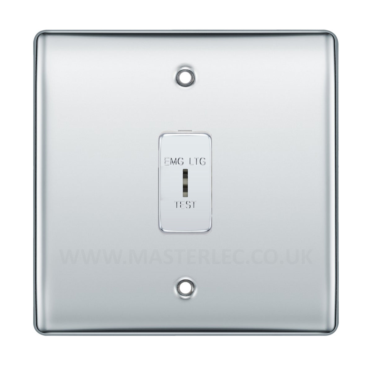 BG Nexus Polished Chrome 1 Gang 2 Way SP Emergency Light Test Key Grid ...