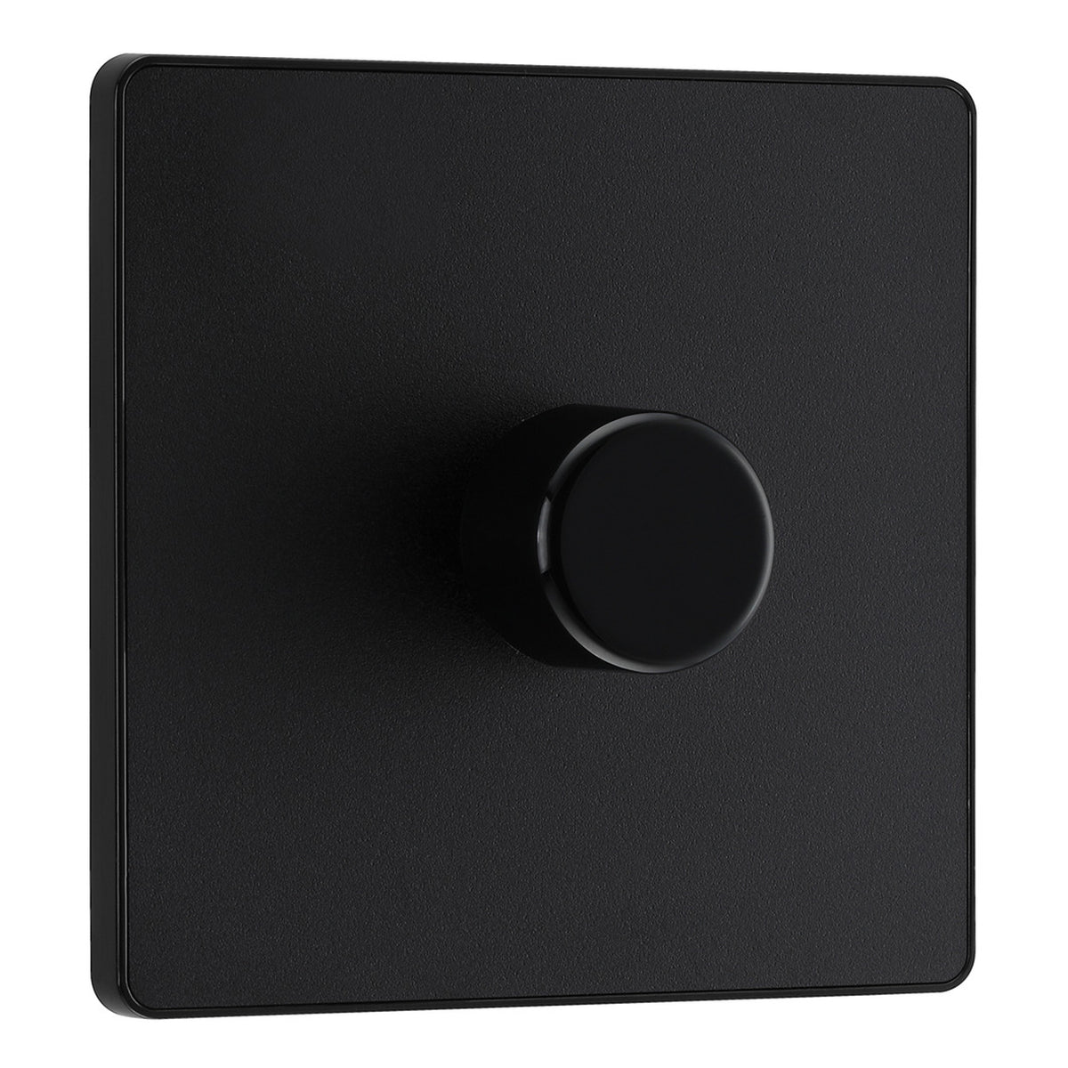 BG Evolve Matt Black Screwless Single Trailing Edge Dimmer Switch PCDM ...