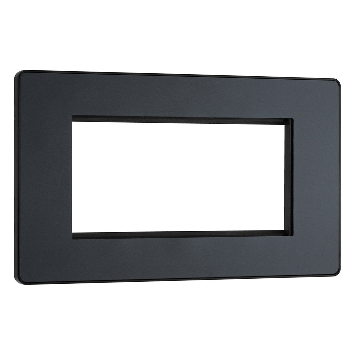BG Evolve Matt Grey Screwless Quad Euro Module Front Plate PCDMGEMR4B ...