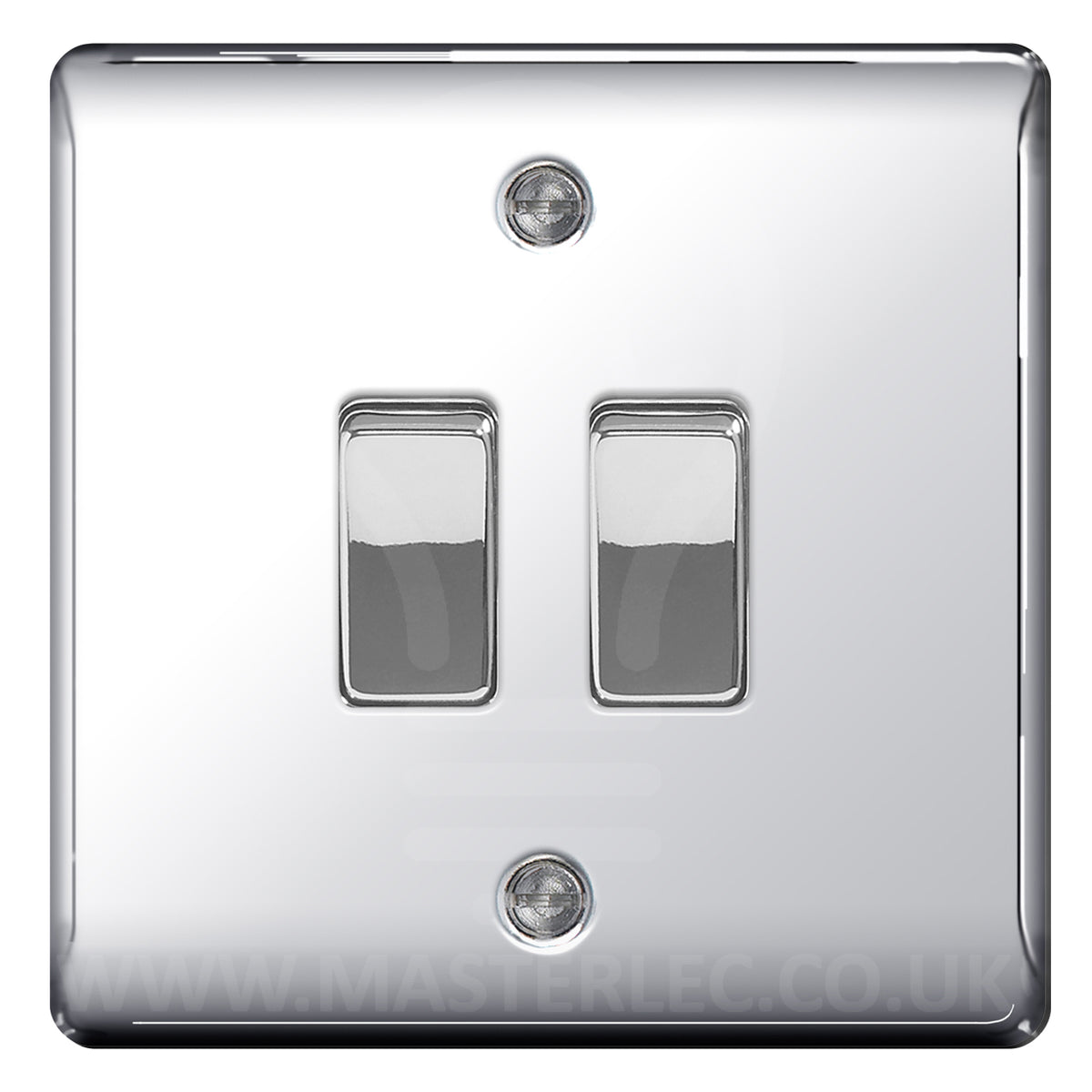 BG Nexus Polished Chrome 2 Gang Intermediate Light Switch 3 Way Custom ...