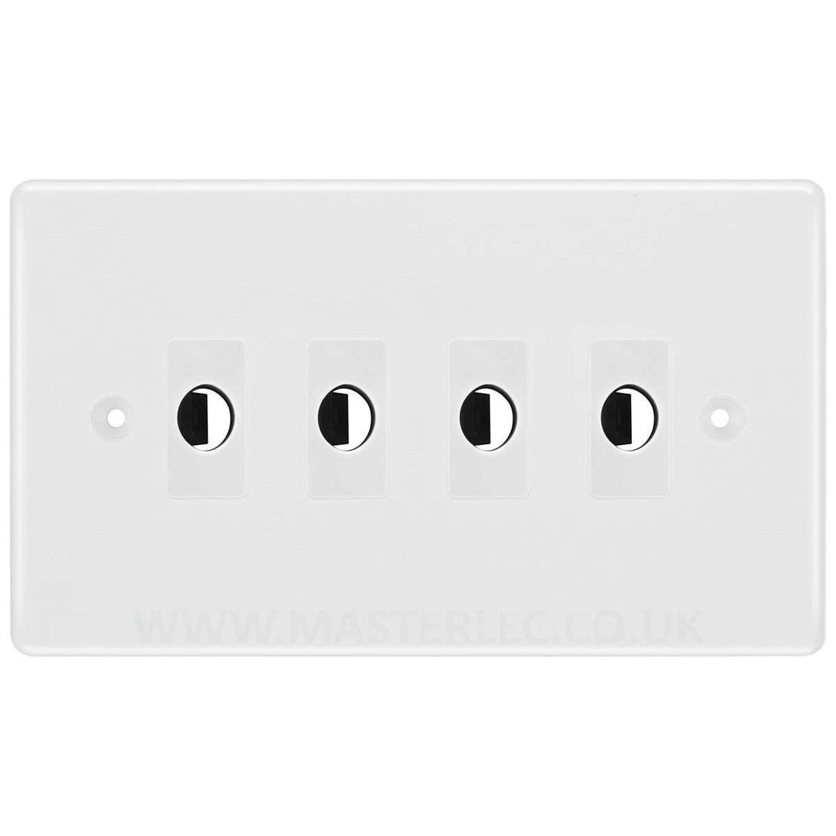 BG Nexus White 4 Gang Flex Outlet Socket — Masterlec