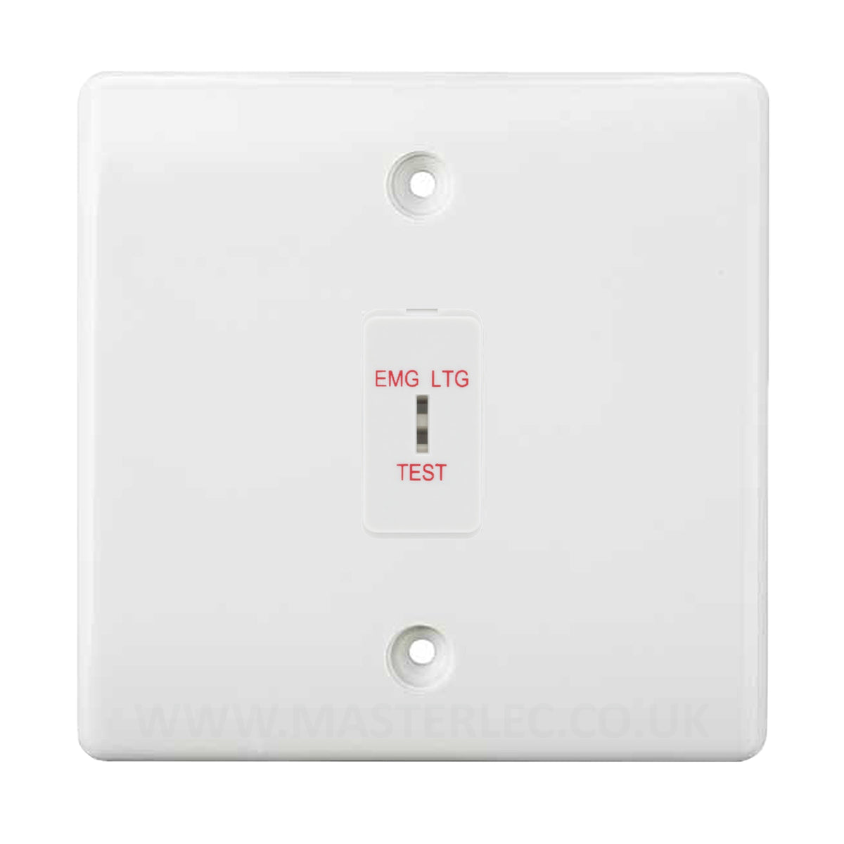 BG White 1 Gang 2 Way Single Pole Emergency Light Test Key Grid Switch ...
